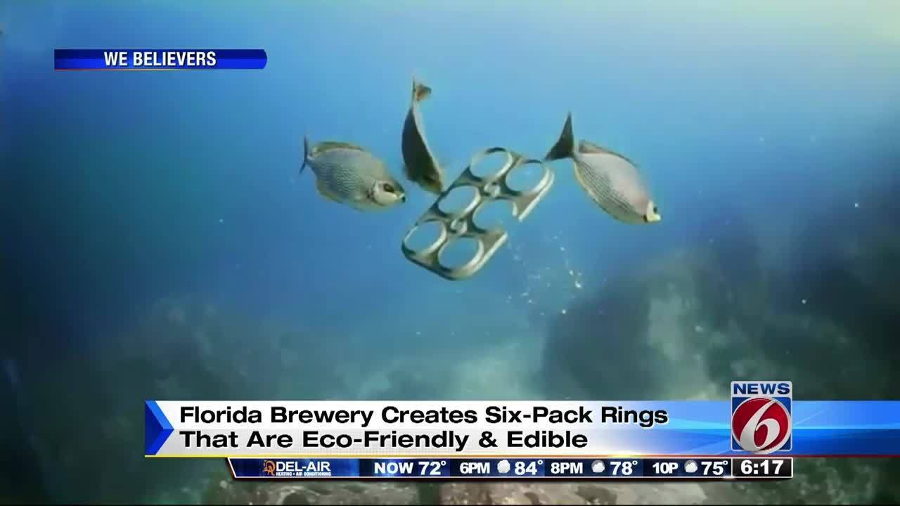 Florida brewery creates edible six-pack rings