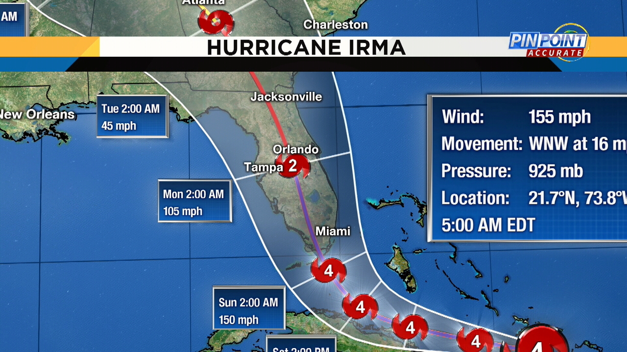 New Hurricane Irma track keeps Central Florida in direct path